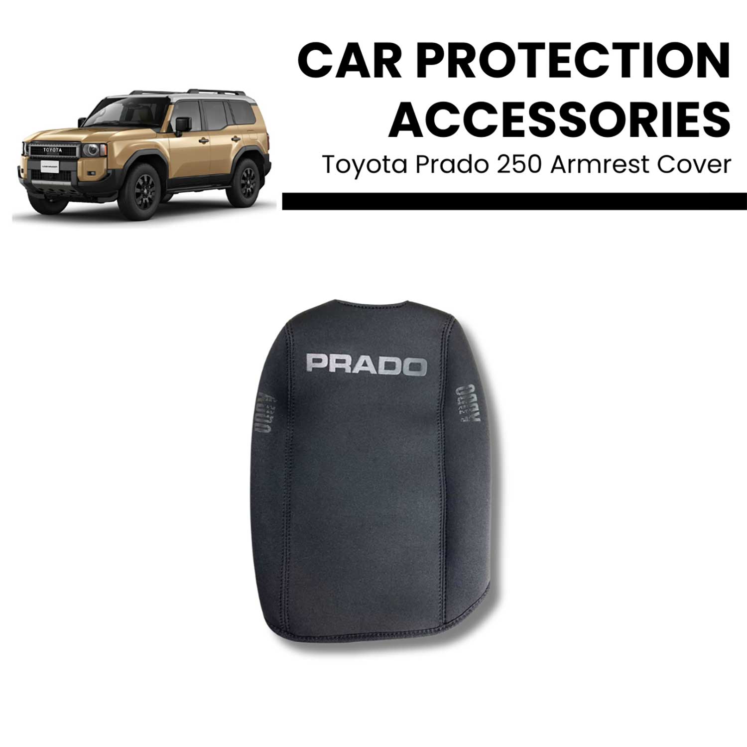Toyota Prado 250 Armrest Lid Cover • Auto Gear Hub Car Accessories ...
